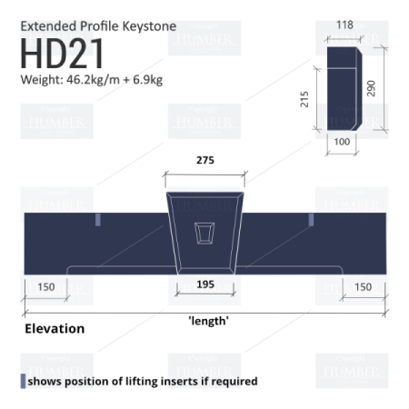 Chamfered Decorative Keystone Window Head HD21 – Cills & Heads Online