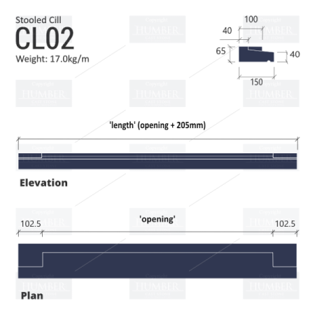 Stooled Cill CL02 – Cills & Heads Online